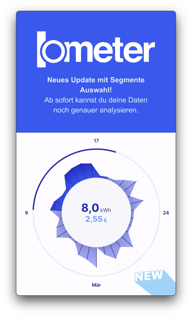 Neue Funktionen in der App – IOmeter